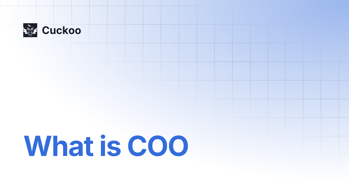 What is COO | Cuckoo